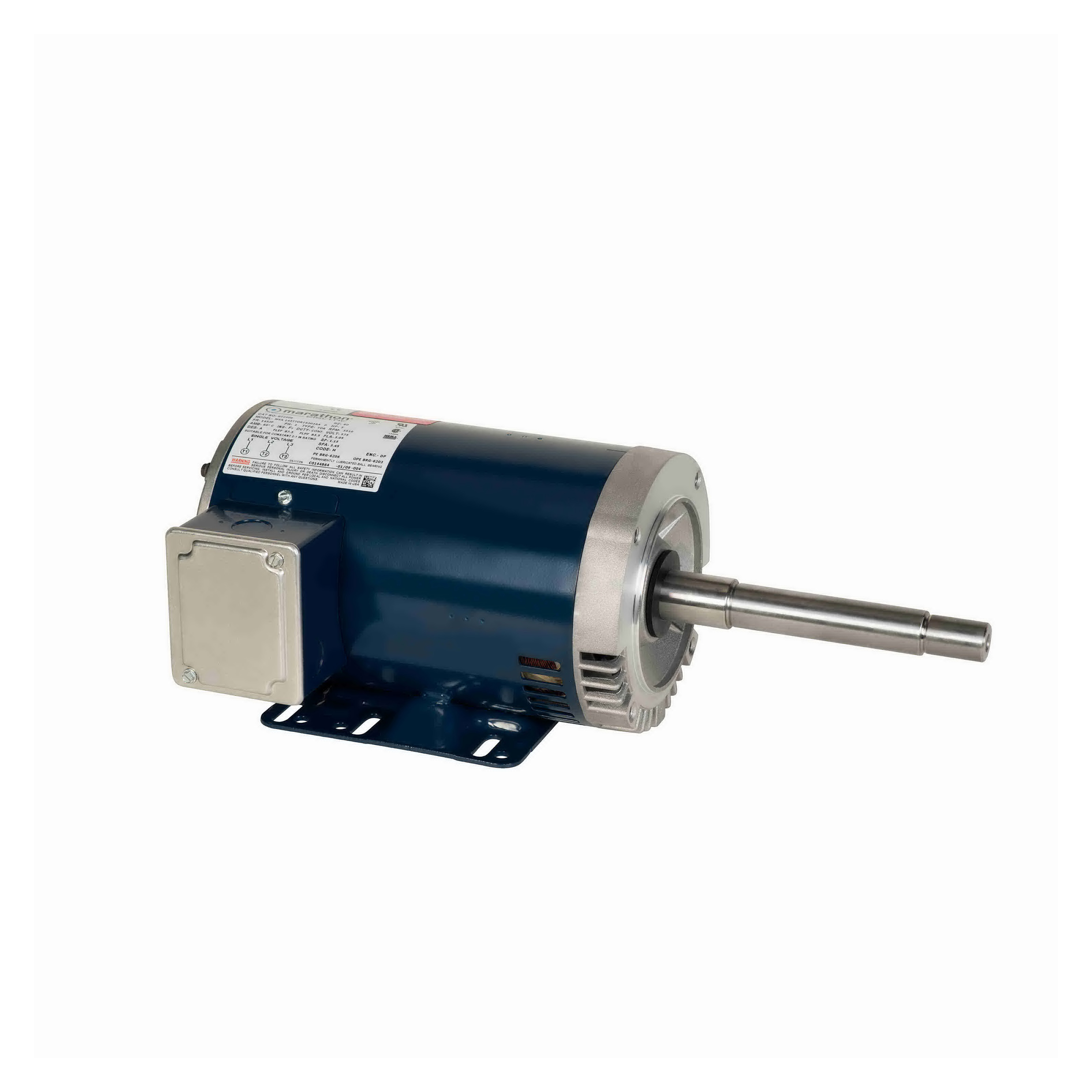 ShopIBT | AC Motor, 3 HP, 200 VAC, 8.75 A, 60 Hz Frequency, 3 ph, 3510 ...