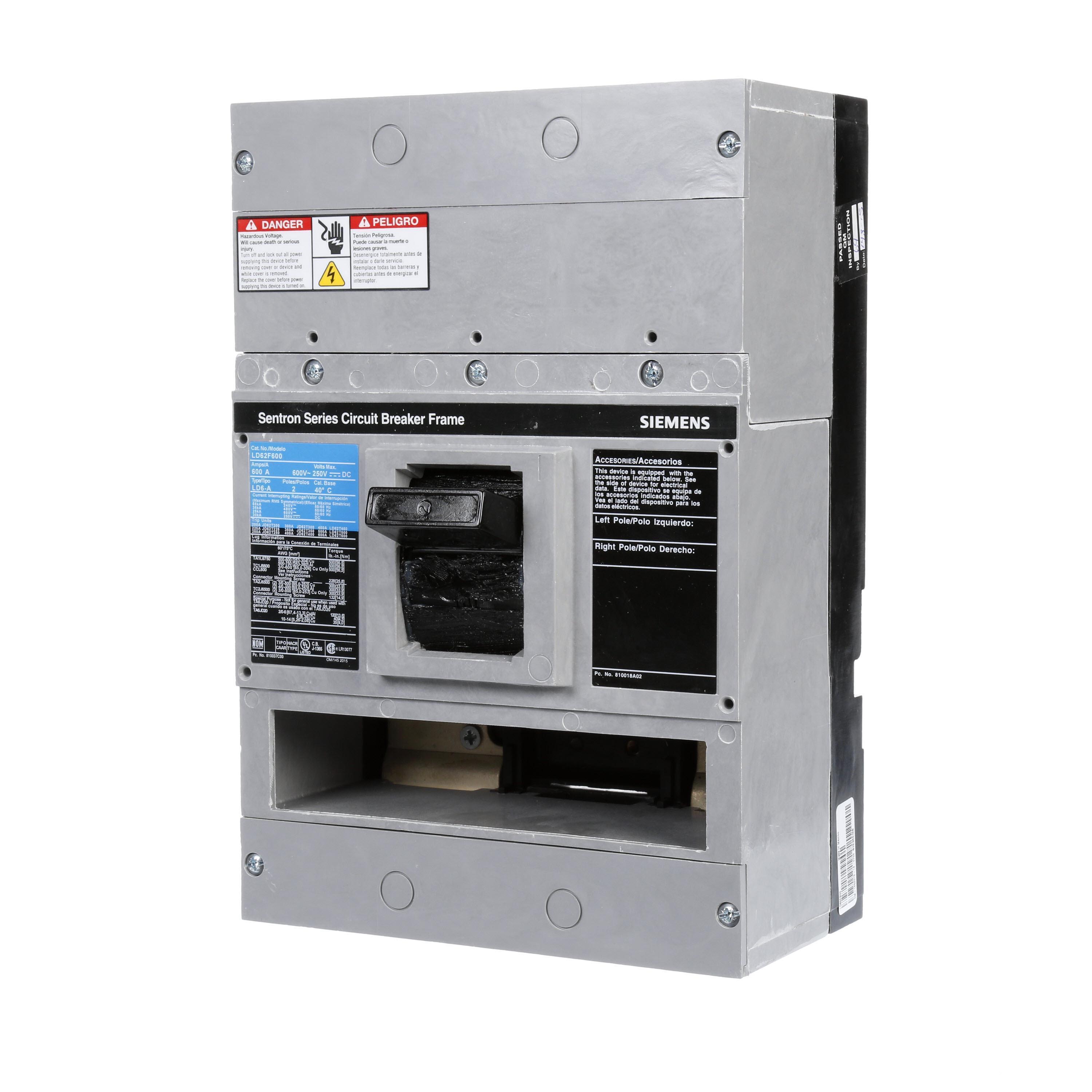 ShopIBT | Breaker Frame, Interchangeable Trip, 600 VAC, 250 VDC, 600 A ...