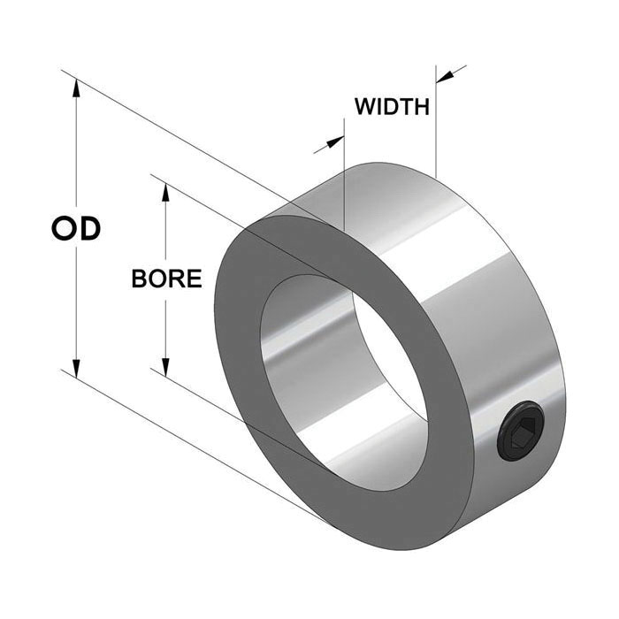 ShopIBT | Setscrew Collar, Series: GMC, 22 mm ID, 36 mm OD, 14 mm Width ...