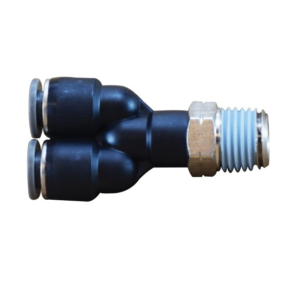 ShopIBT | Tube to Pipe Wye Connector, Swivel, 1/2 in Nominal, Push-In x ...